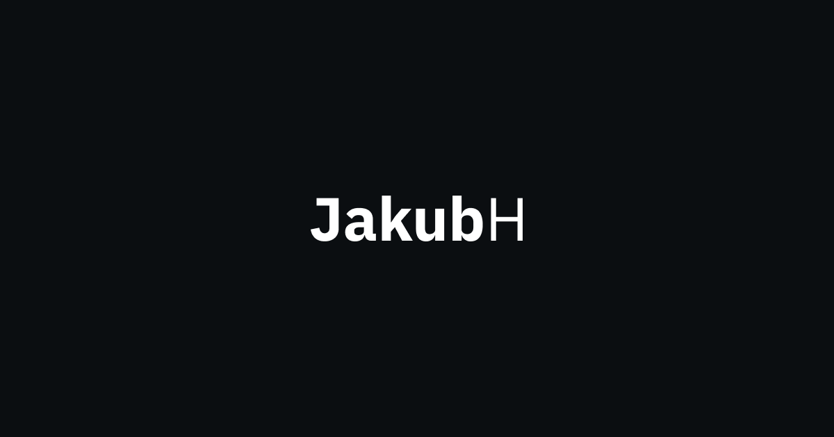 Jakub Habrcetl / Web developer & designer